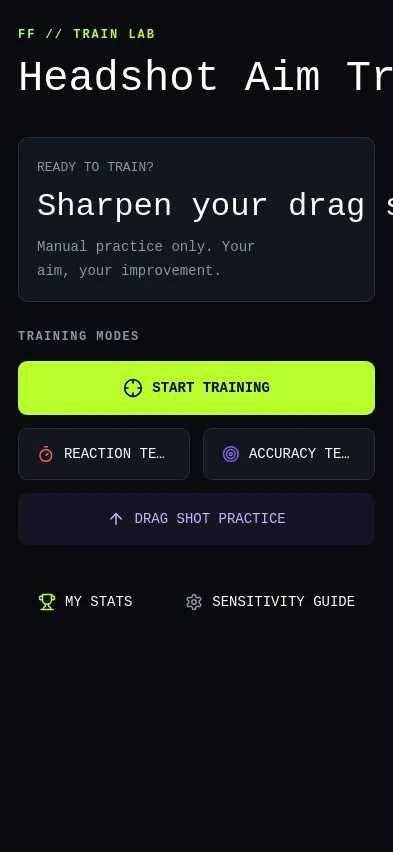 FF Headshot Aim Trainer