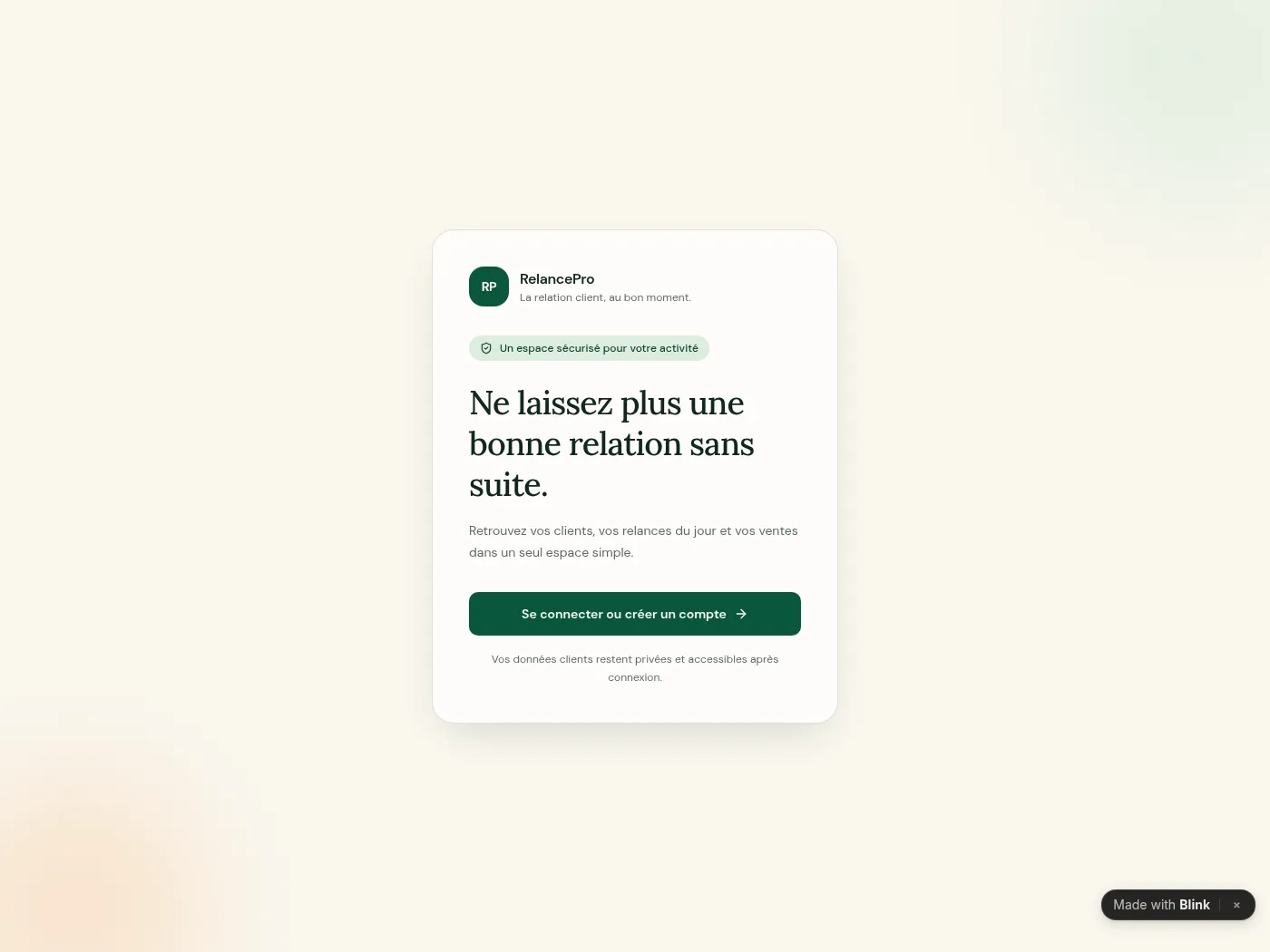 RelancePro CRM