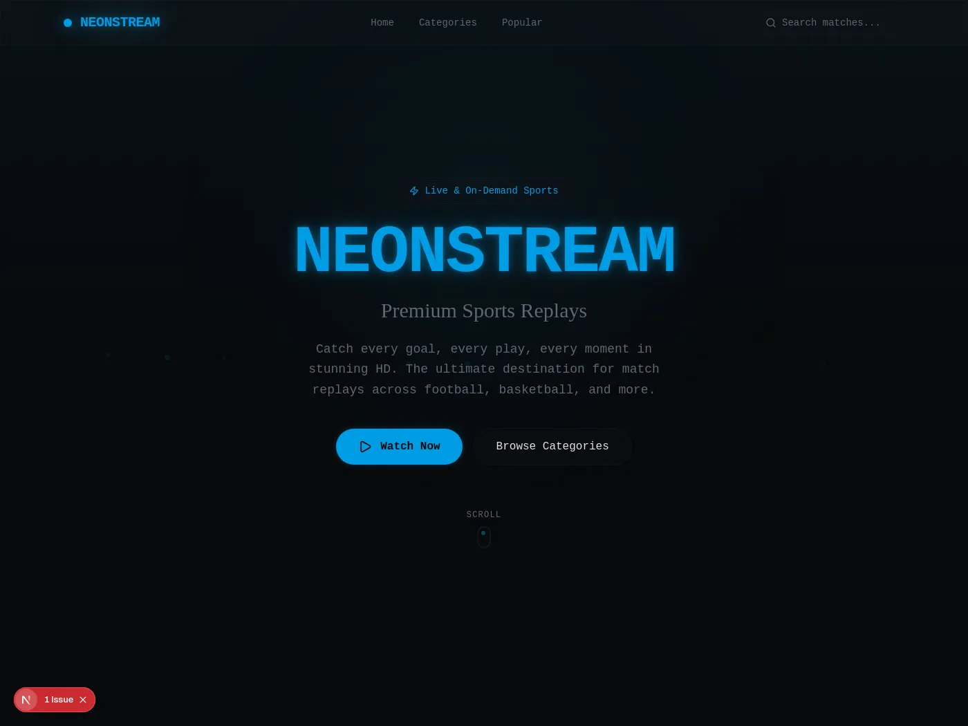 NeonStream Sports Hub