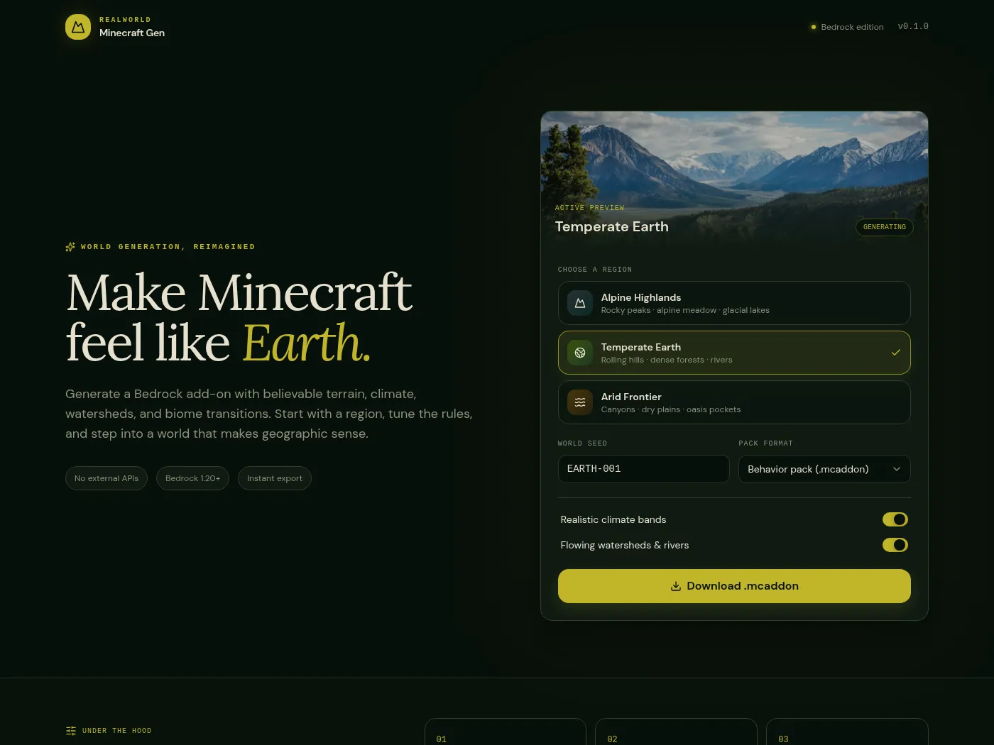 RealWorld Minecraft Gen