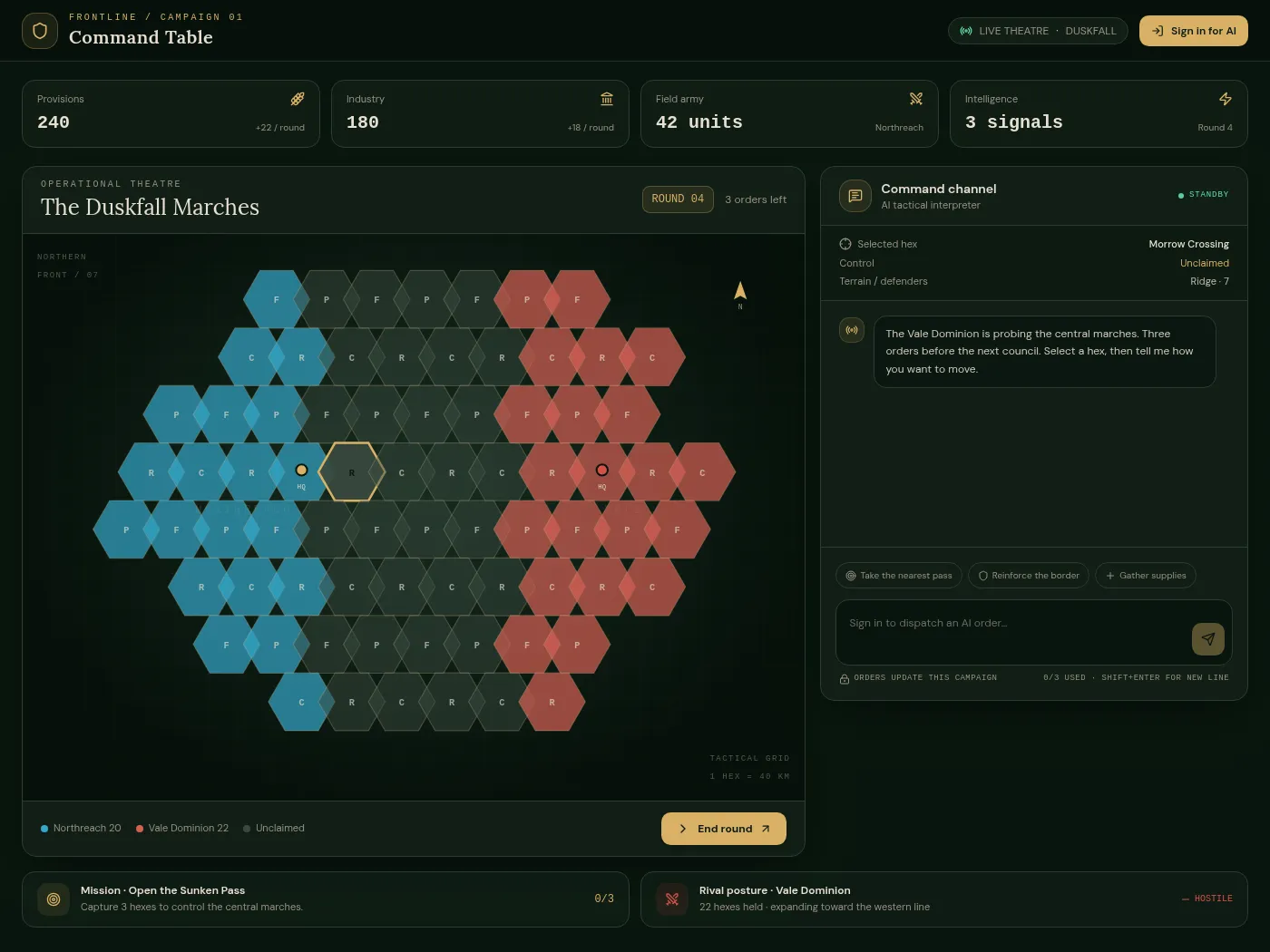 Chat War Strategist