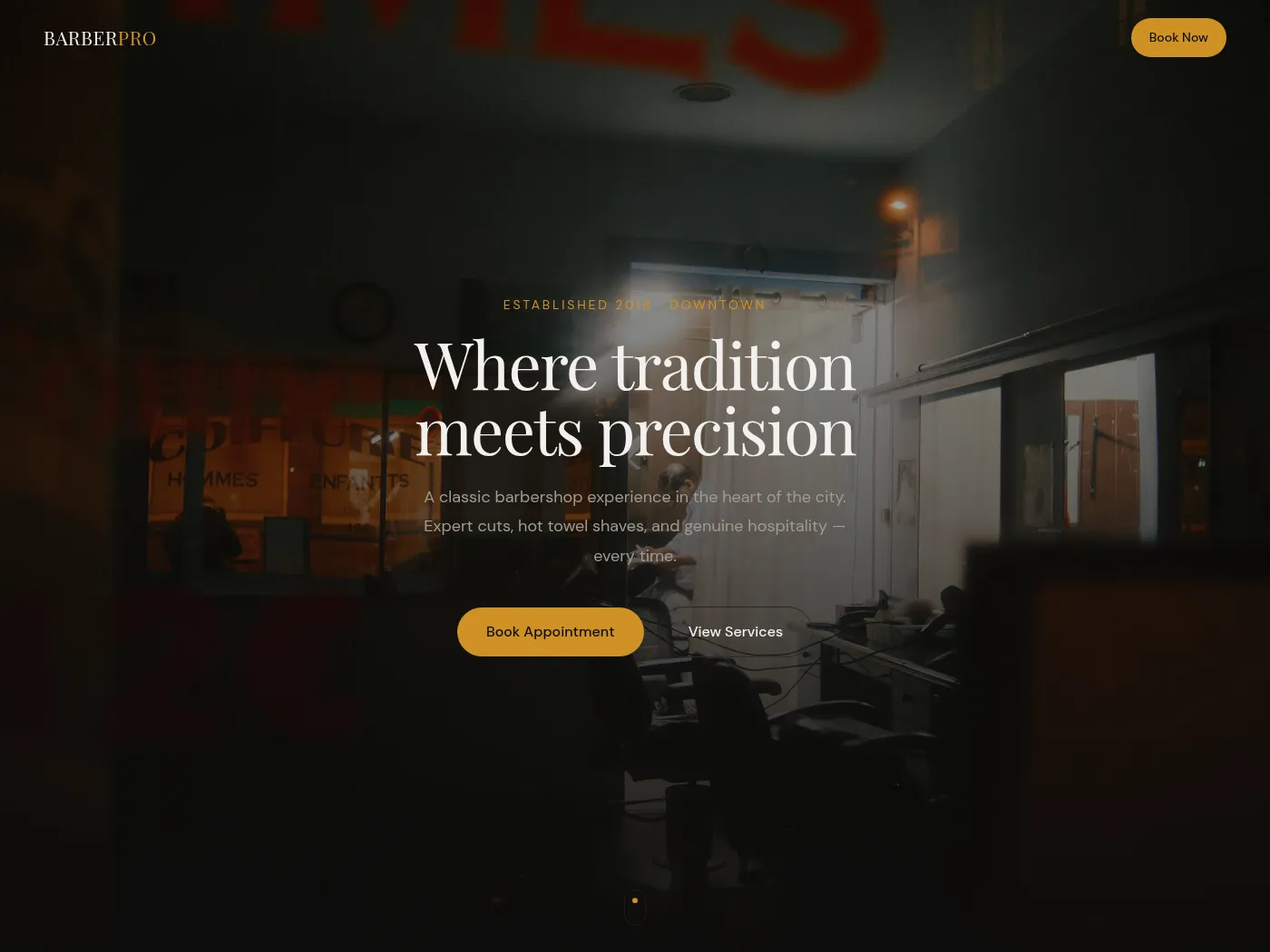 BarberPro Website