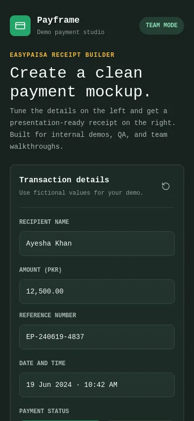 Easypaisa Mockup Generator