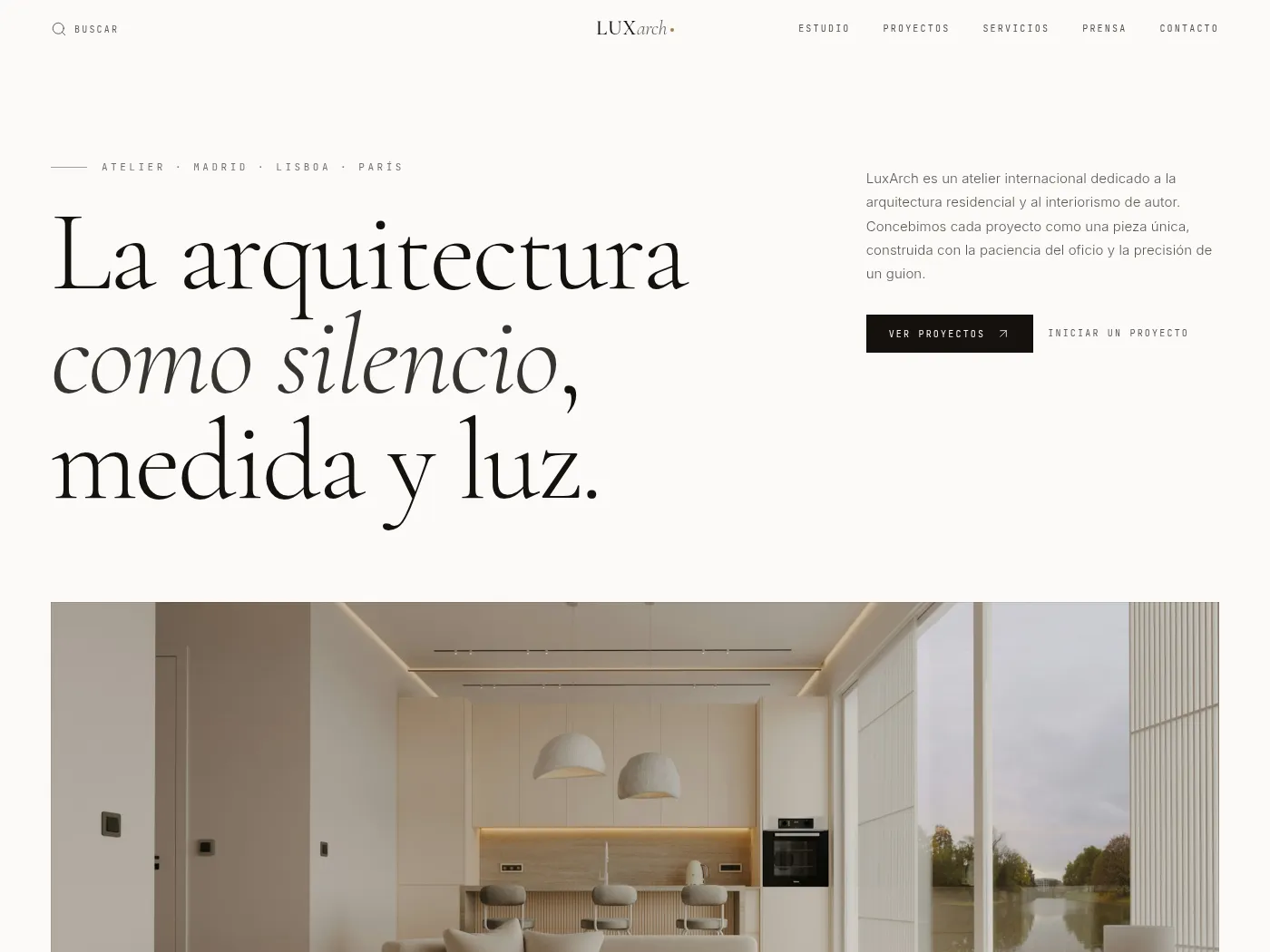 LuxArch Web Redesign