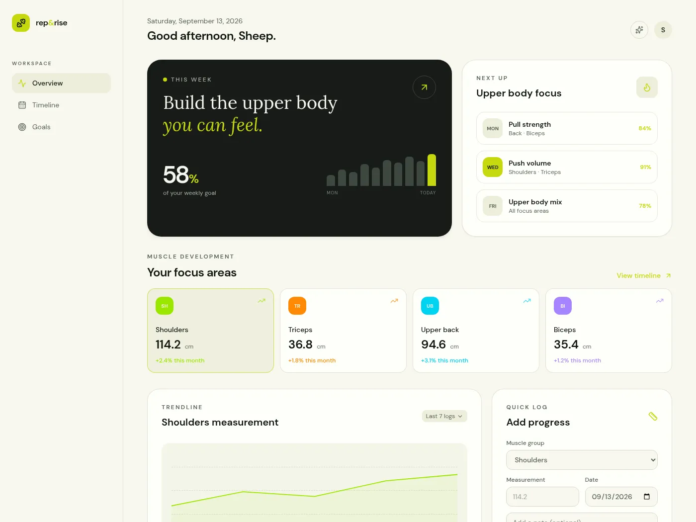 Muscle Progress Tracker
