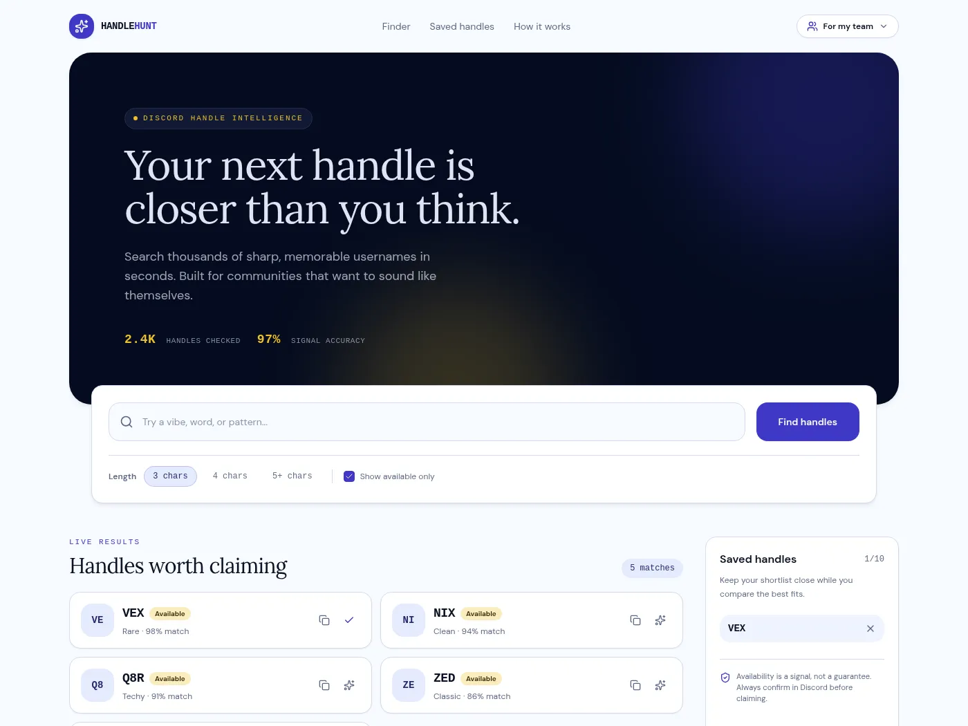 Discord Handle Finder