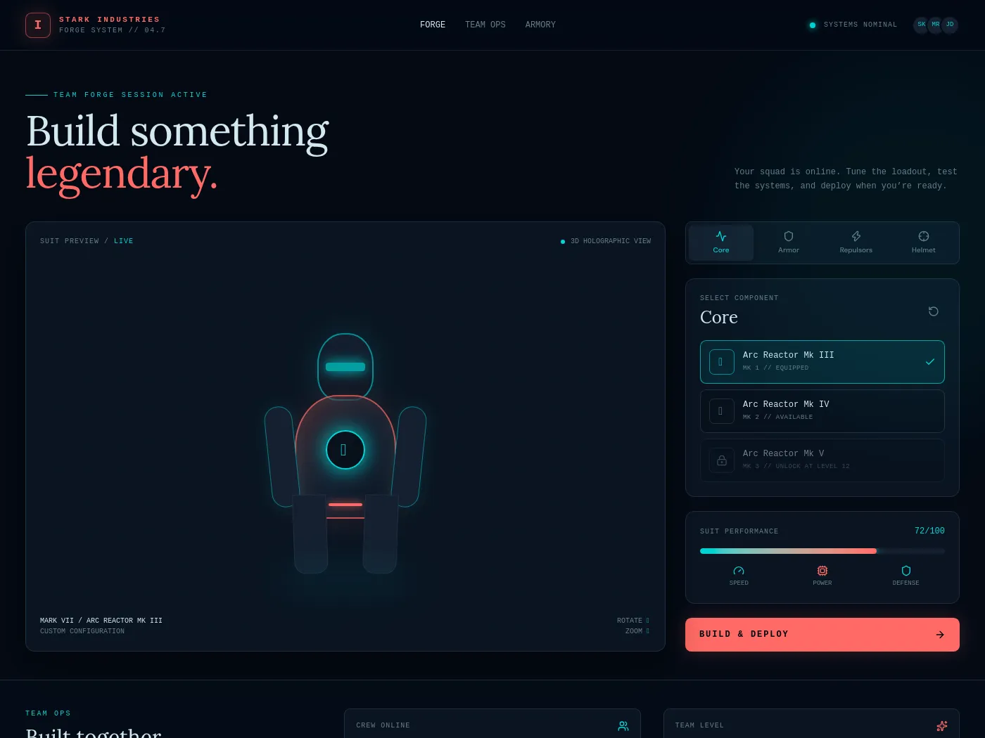 Ironman Suit Builder