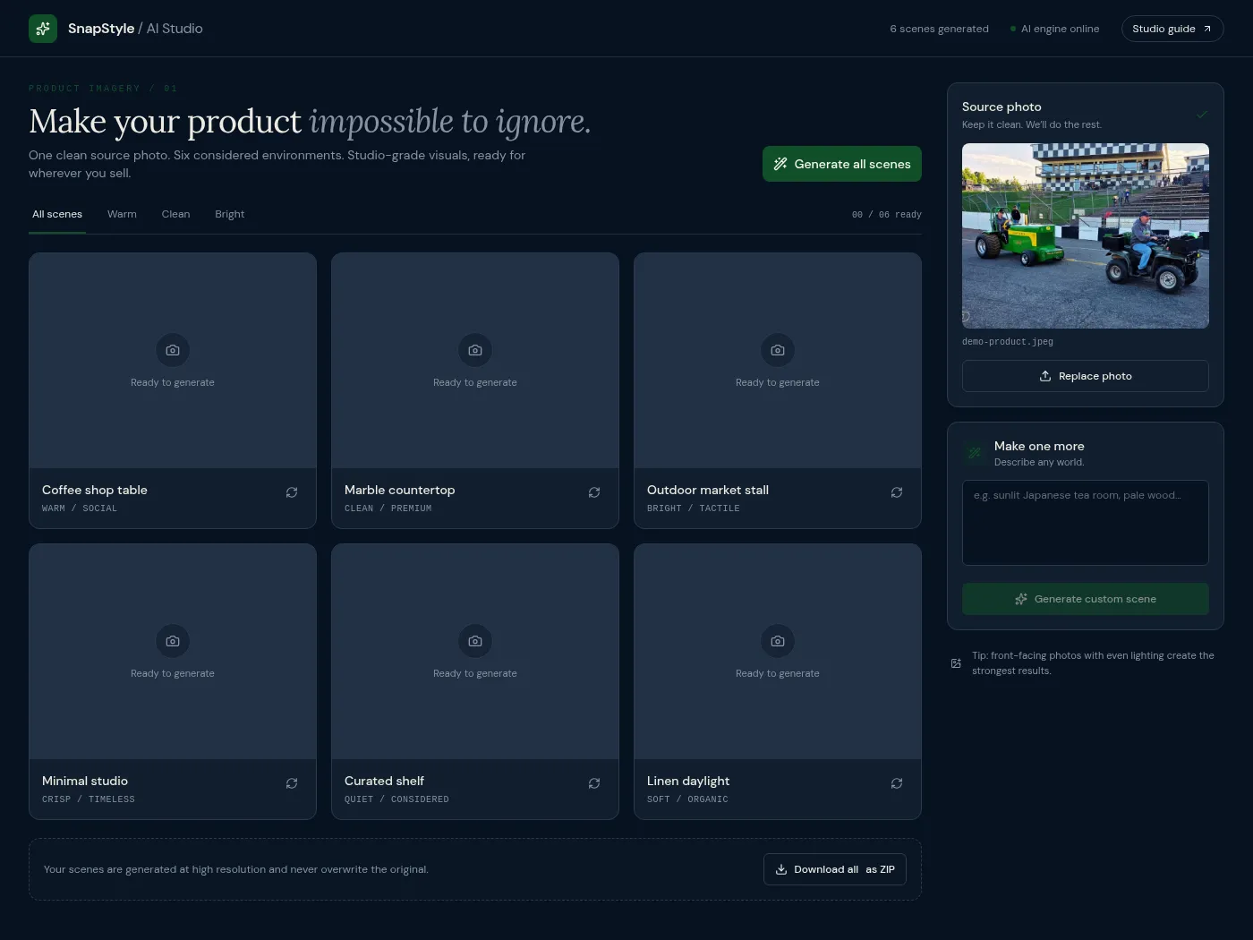 SnapStyle AI Studio