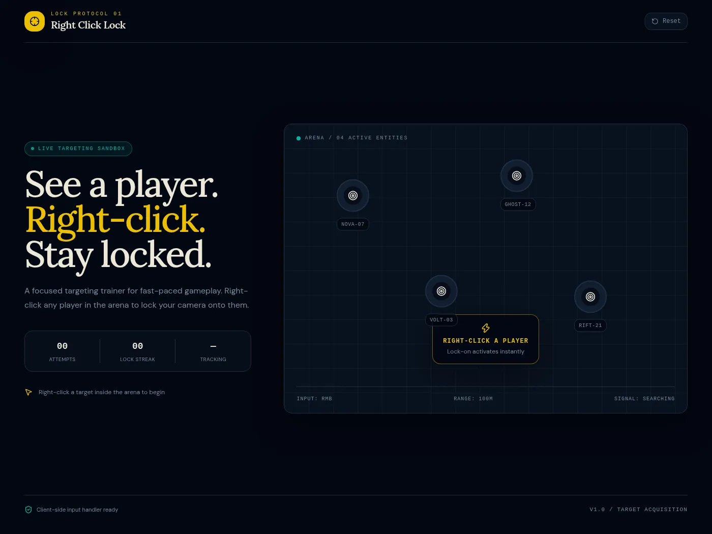 Right Click Lock Target