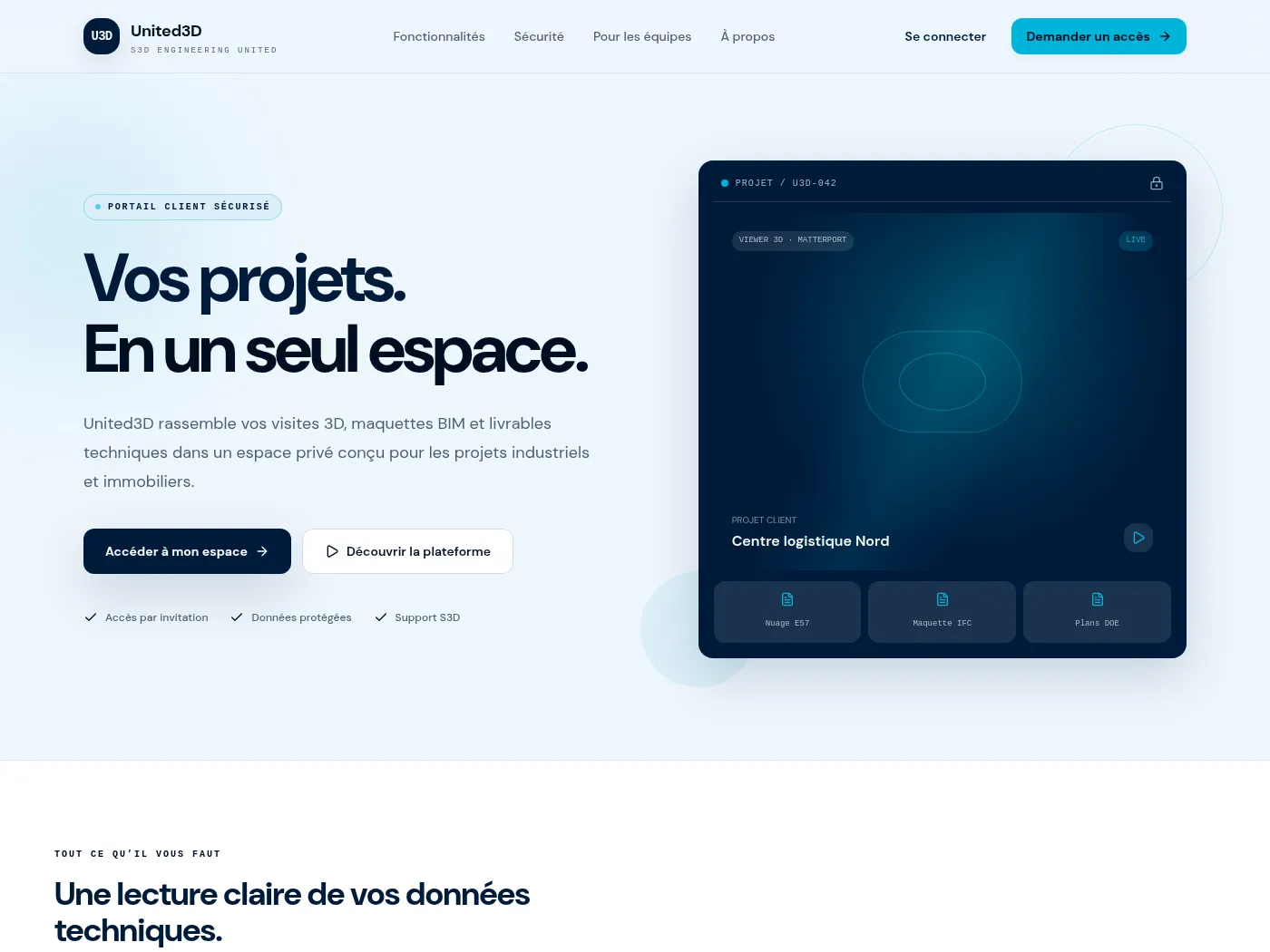 United3D Secure Client Portal