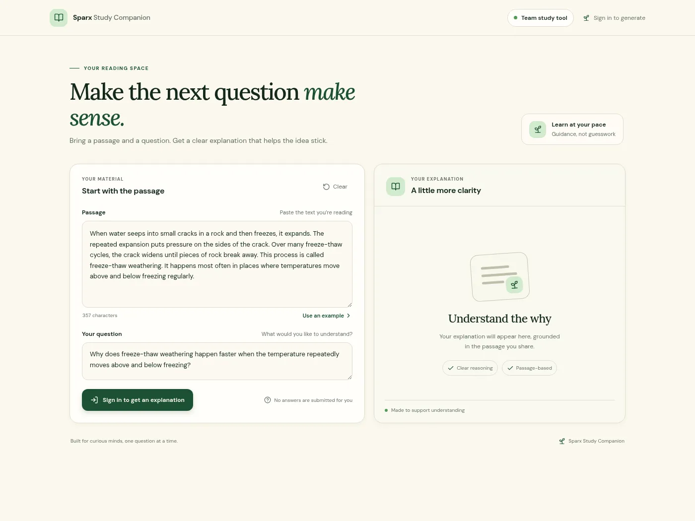 Sparx AI Answer Assistant