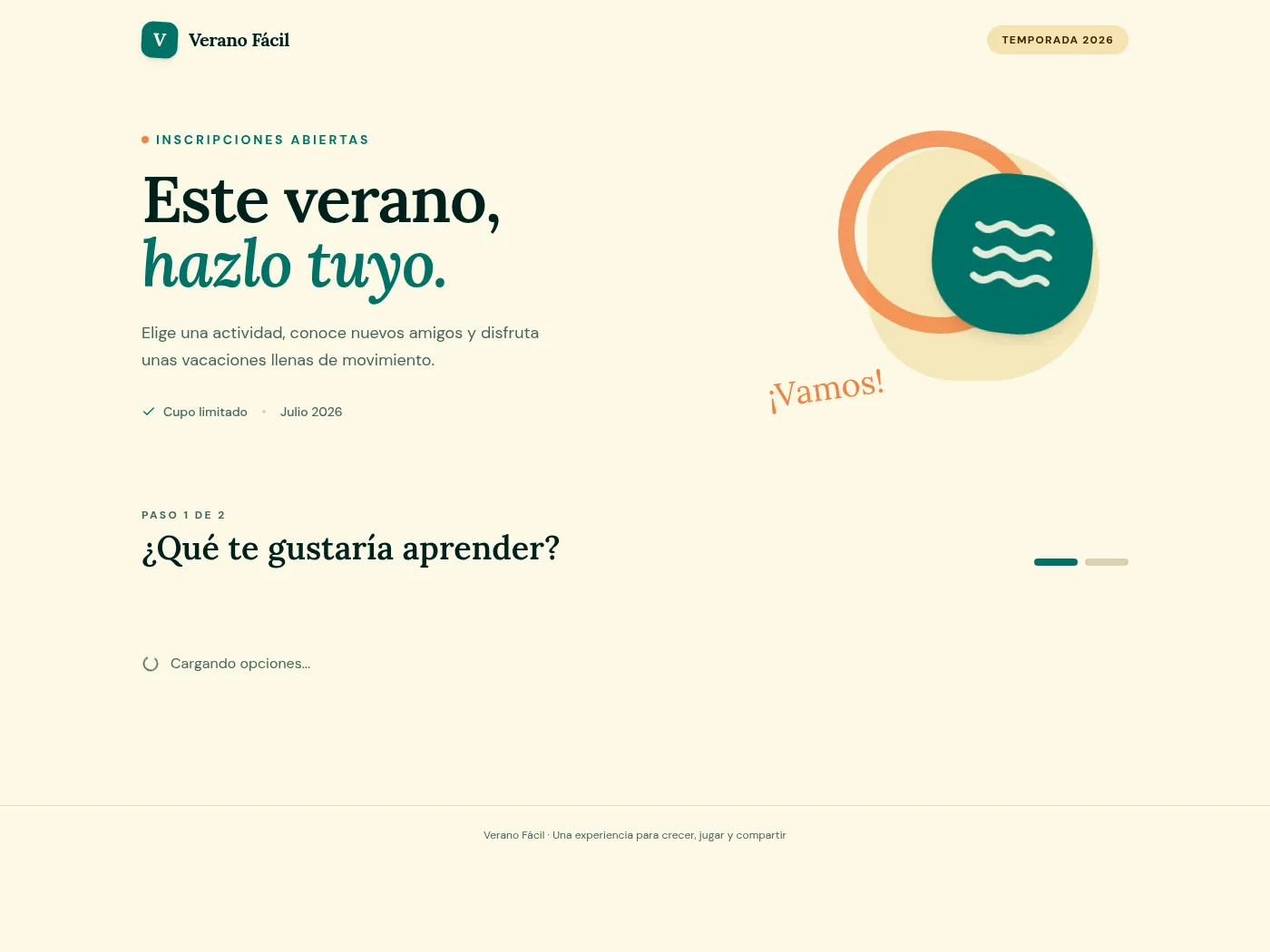 Inscripción Verano Fácil