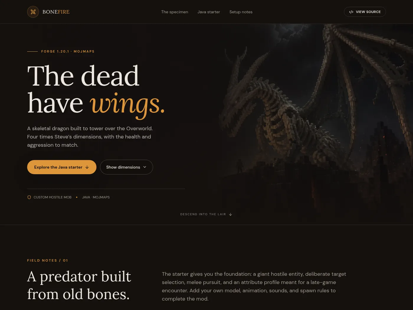 Skeletal Dragon Mod