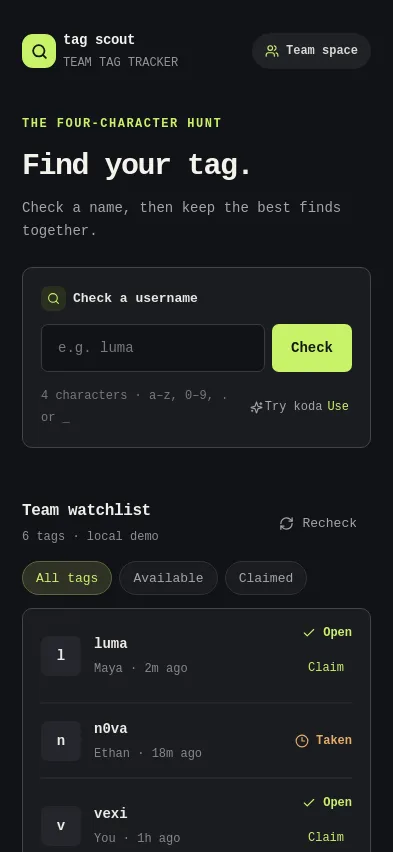 Discord Tag Checker