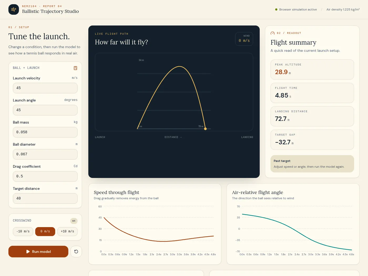 Ballistic Trajectory Studio