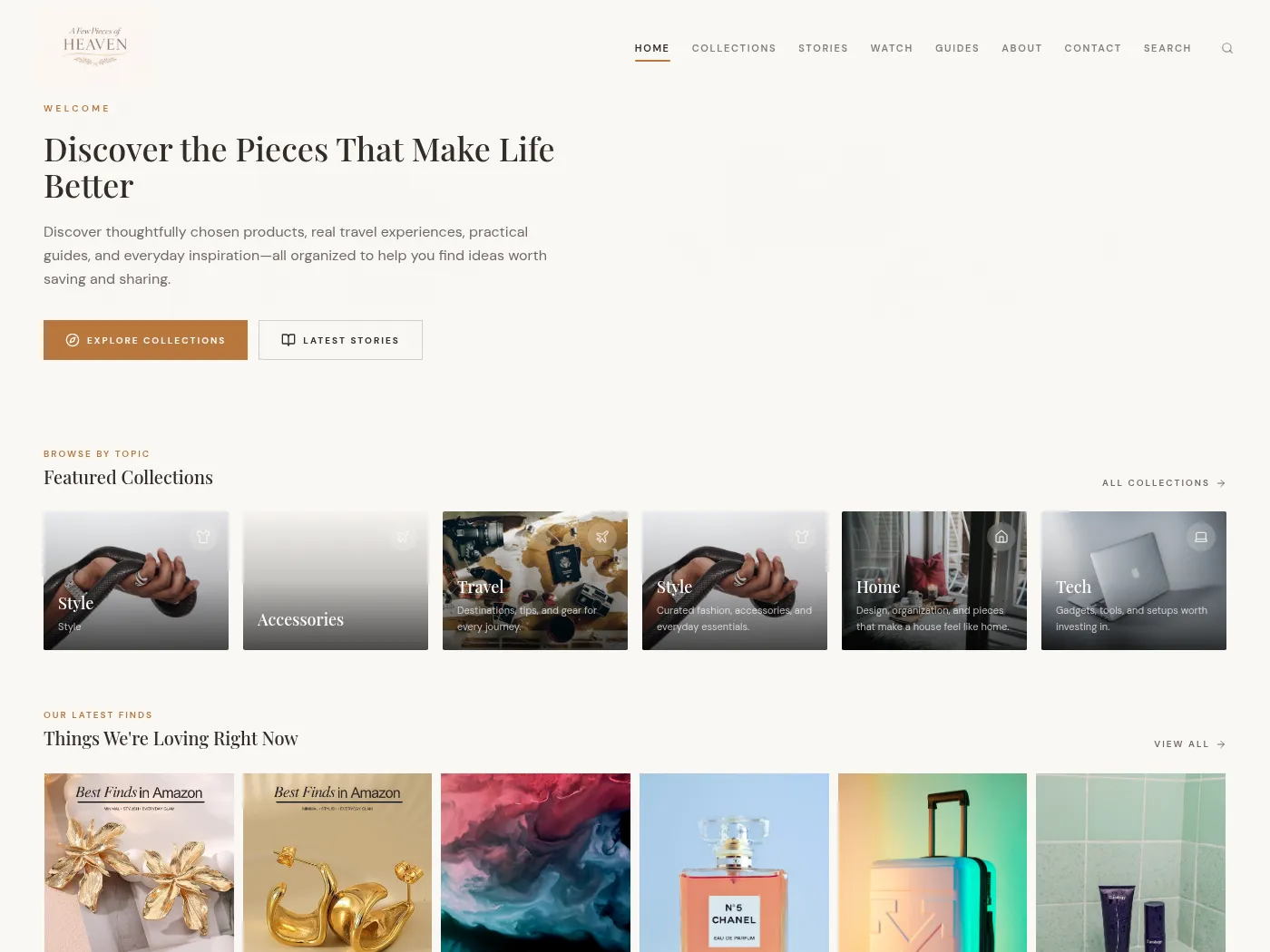 Pieces of Heaven Website
