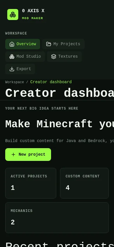 0 Axis X Mod Maker