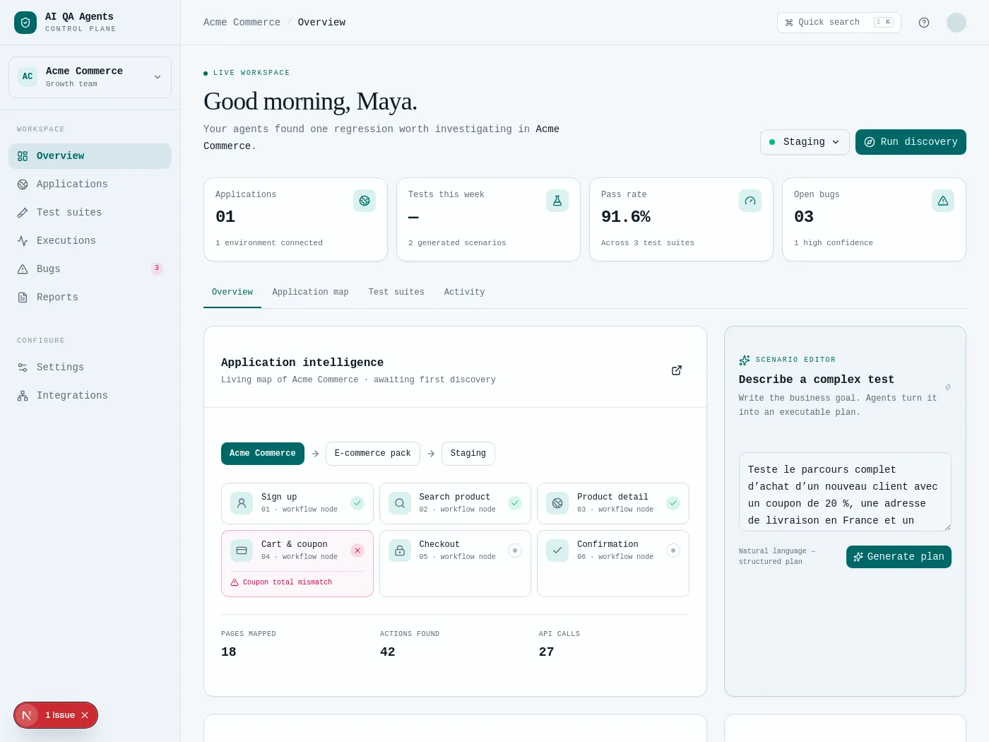 AI QA Agents Platform