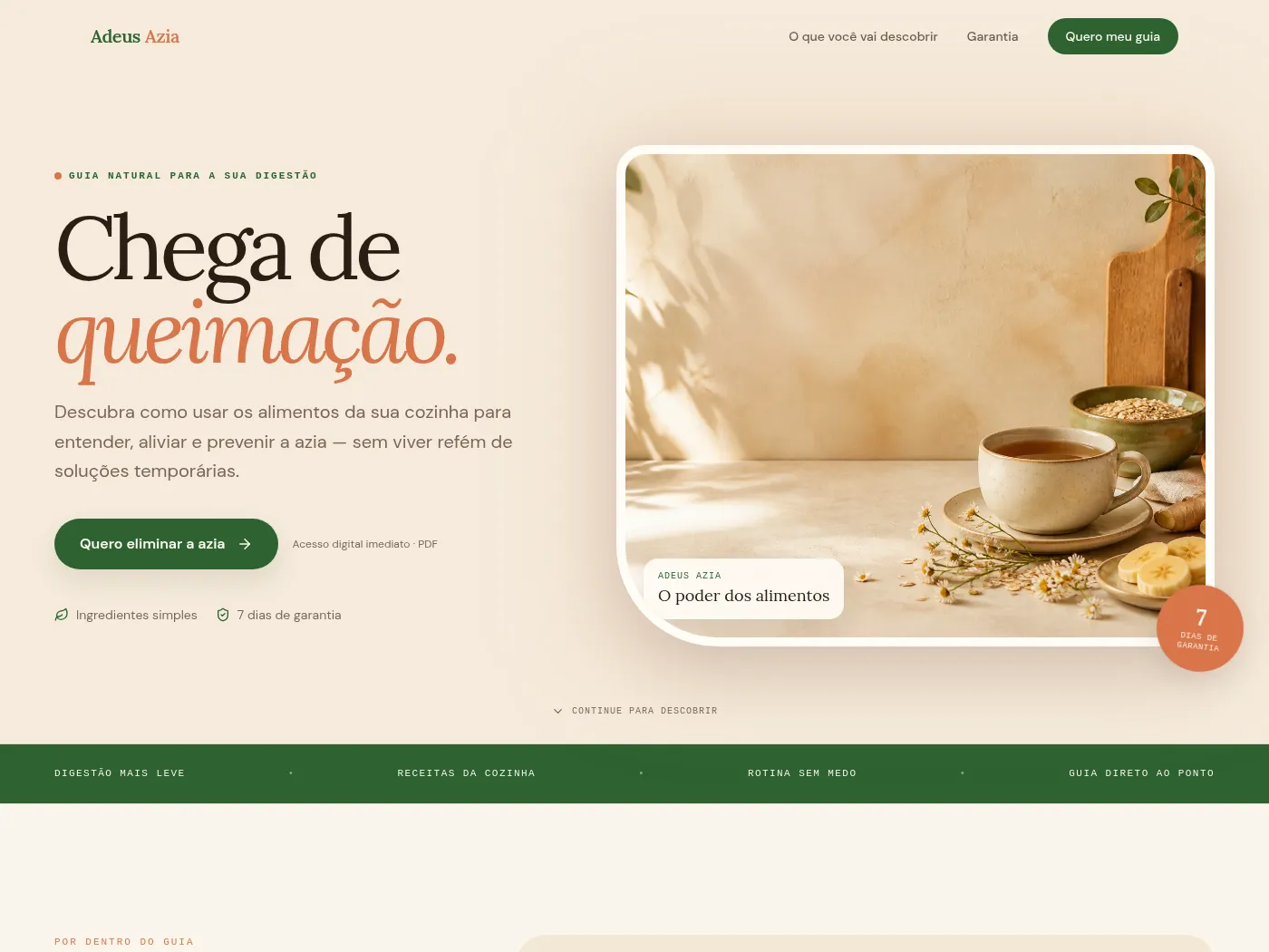 Adeus Azia Landing Page