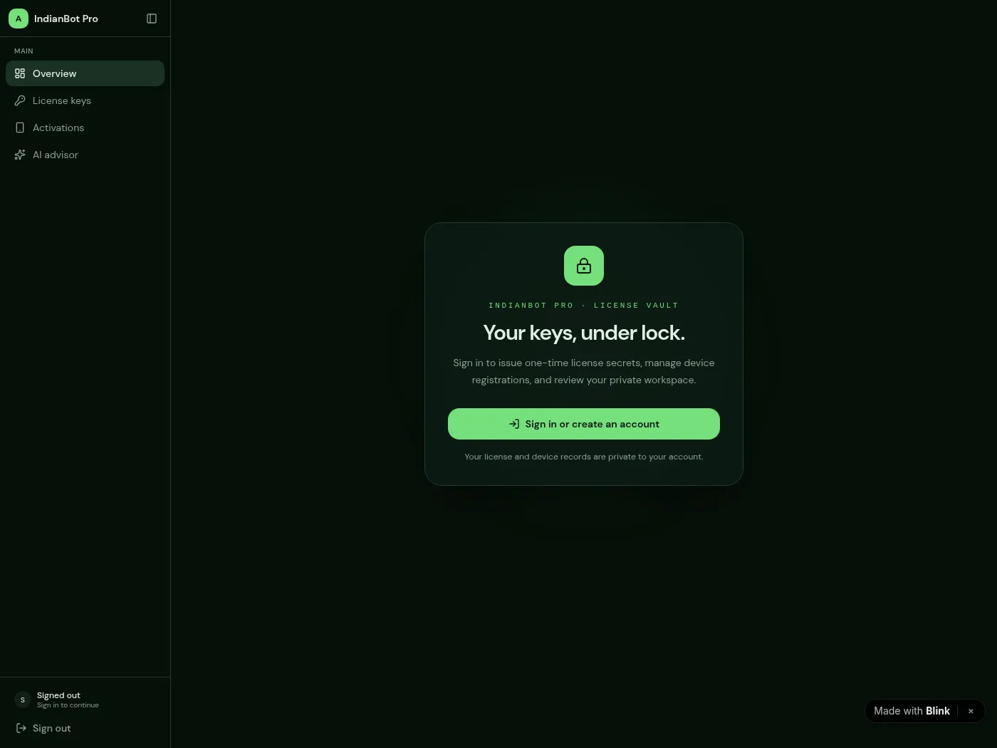 TradeBot License Vault
