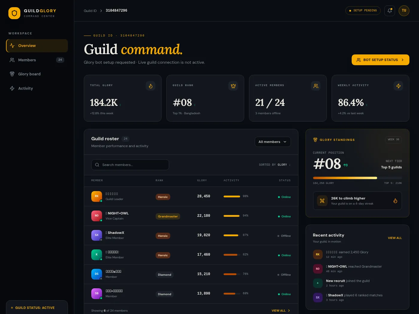 Guild Glory Bot