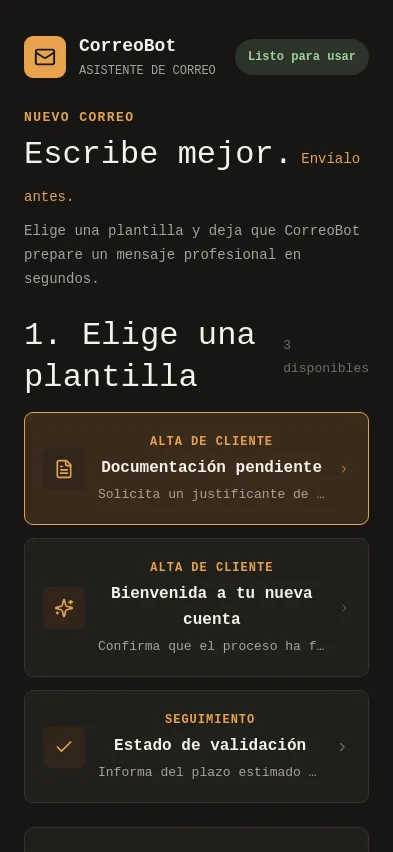CorreoBot Móvil