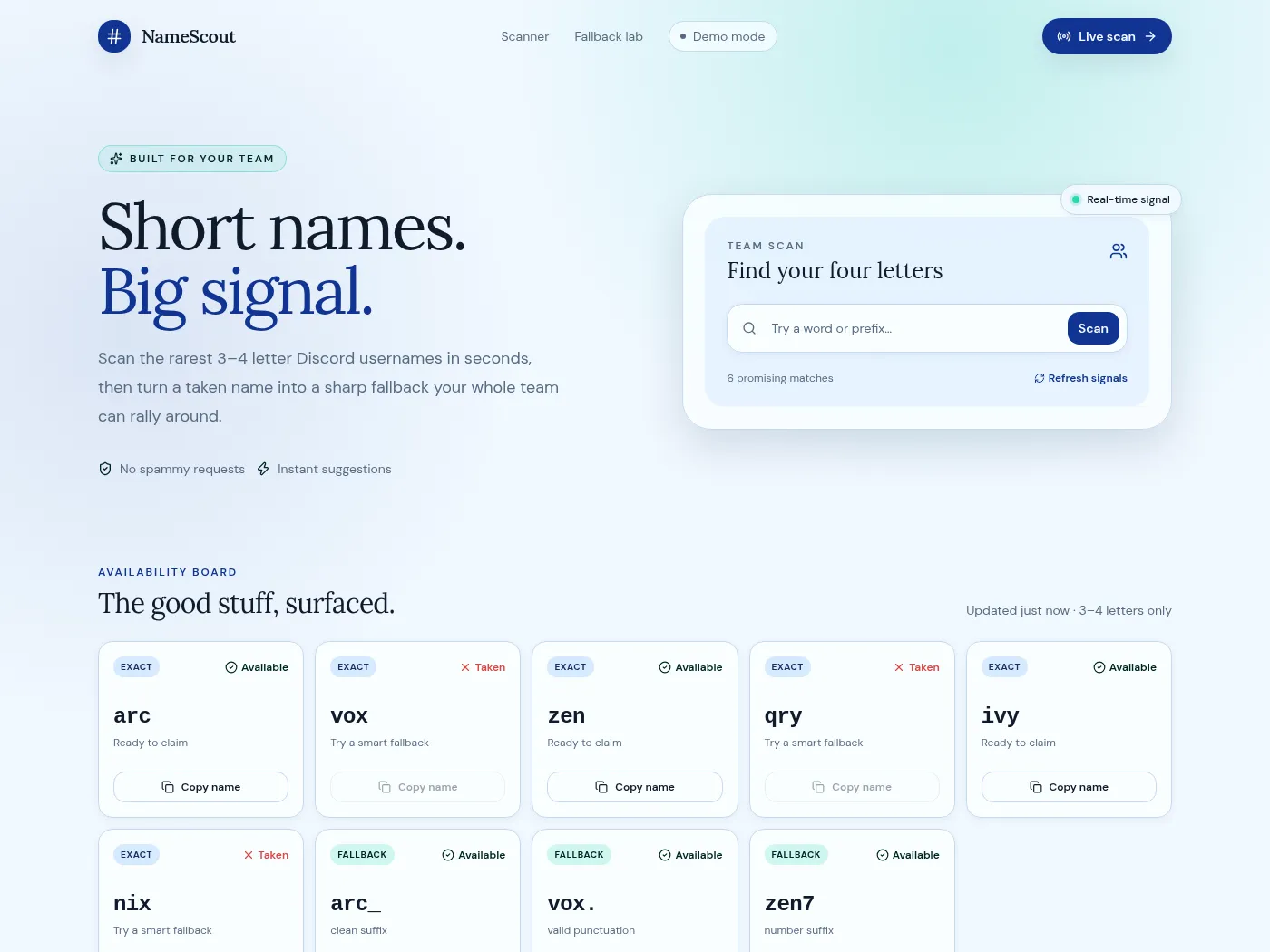 Discord Name Scanner