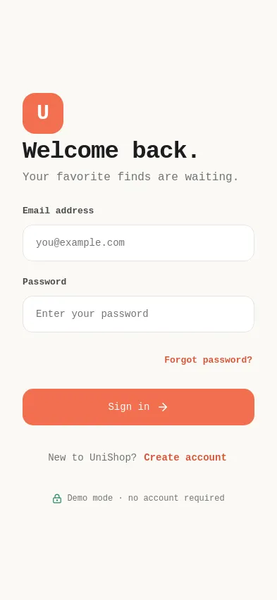UniShop Mobile