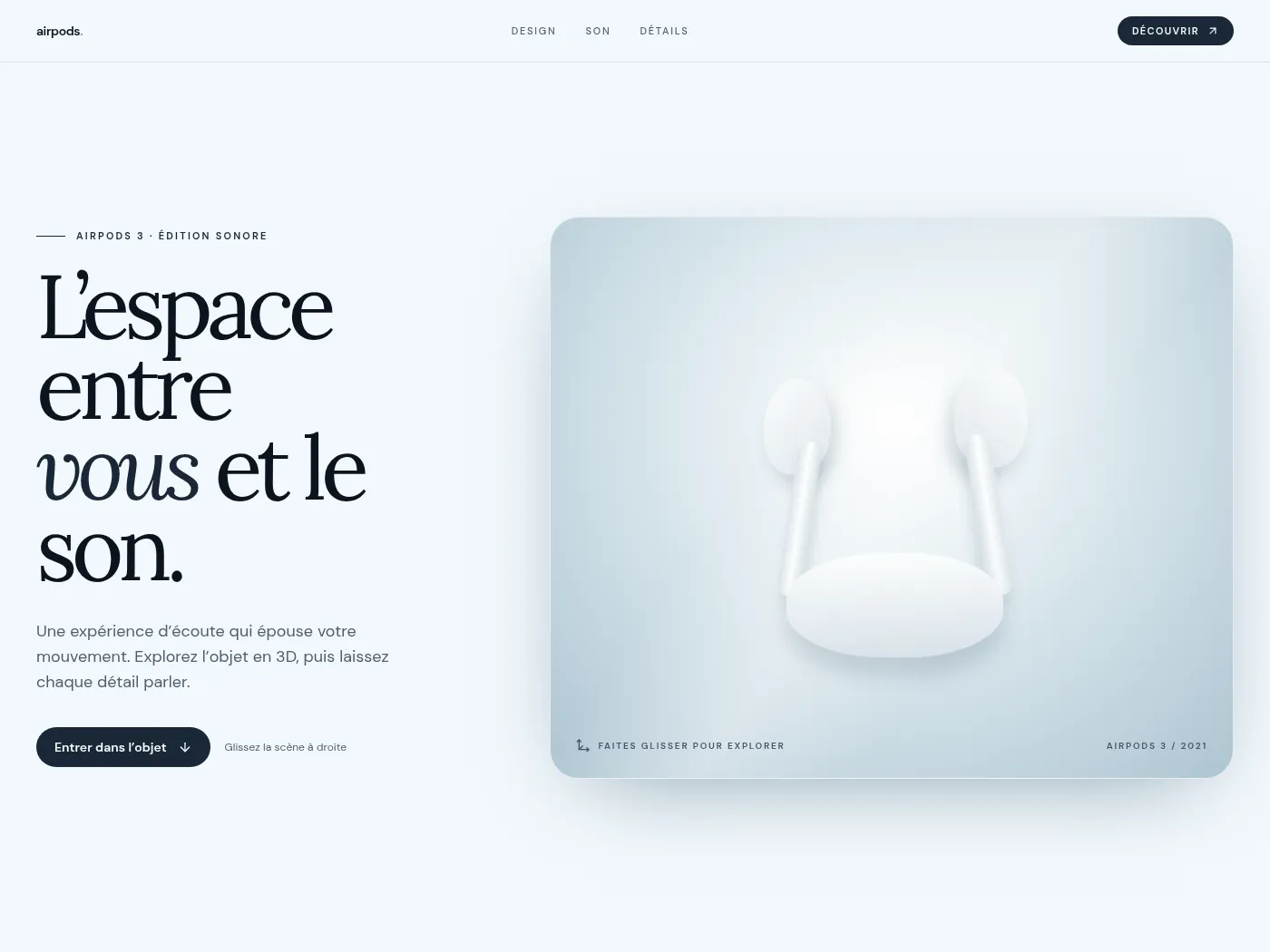 AirPods 3D Showcase