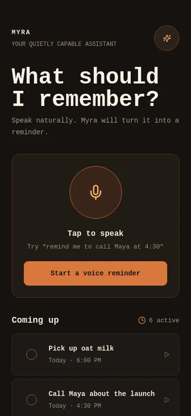Myra Voice Assistant