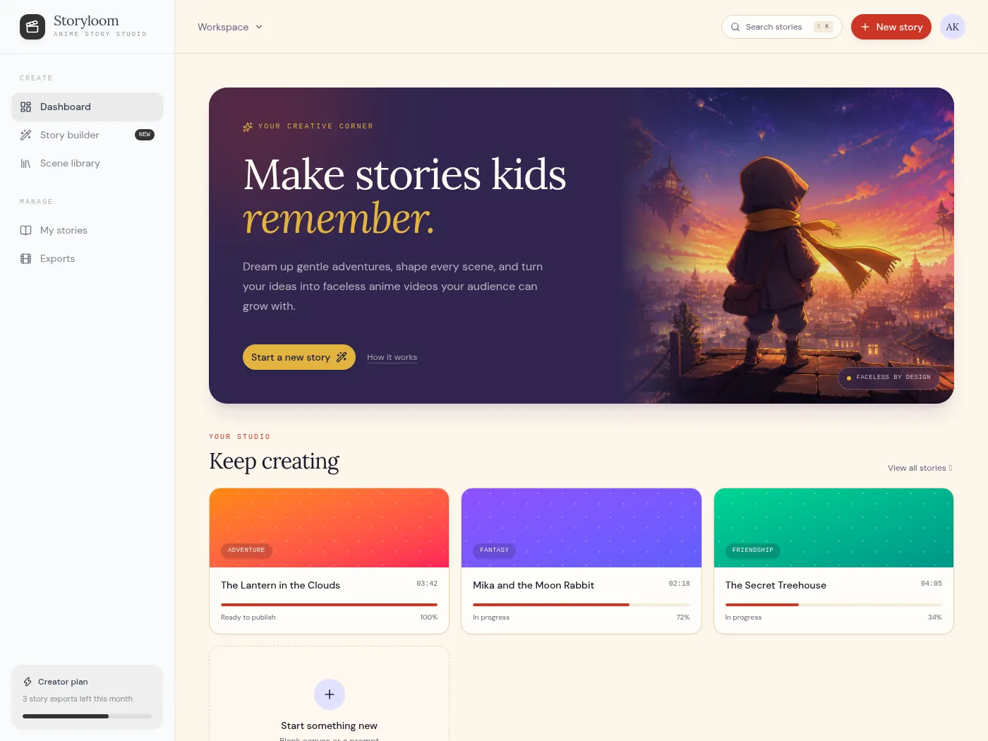 Faceless Kid Video Maker
