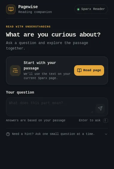 Sparx Reader Q&A Extension