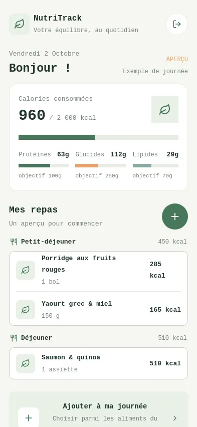 NutriTrack Mobile