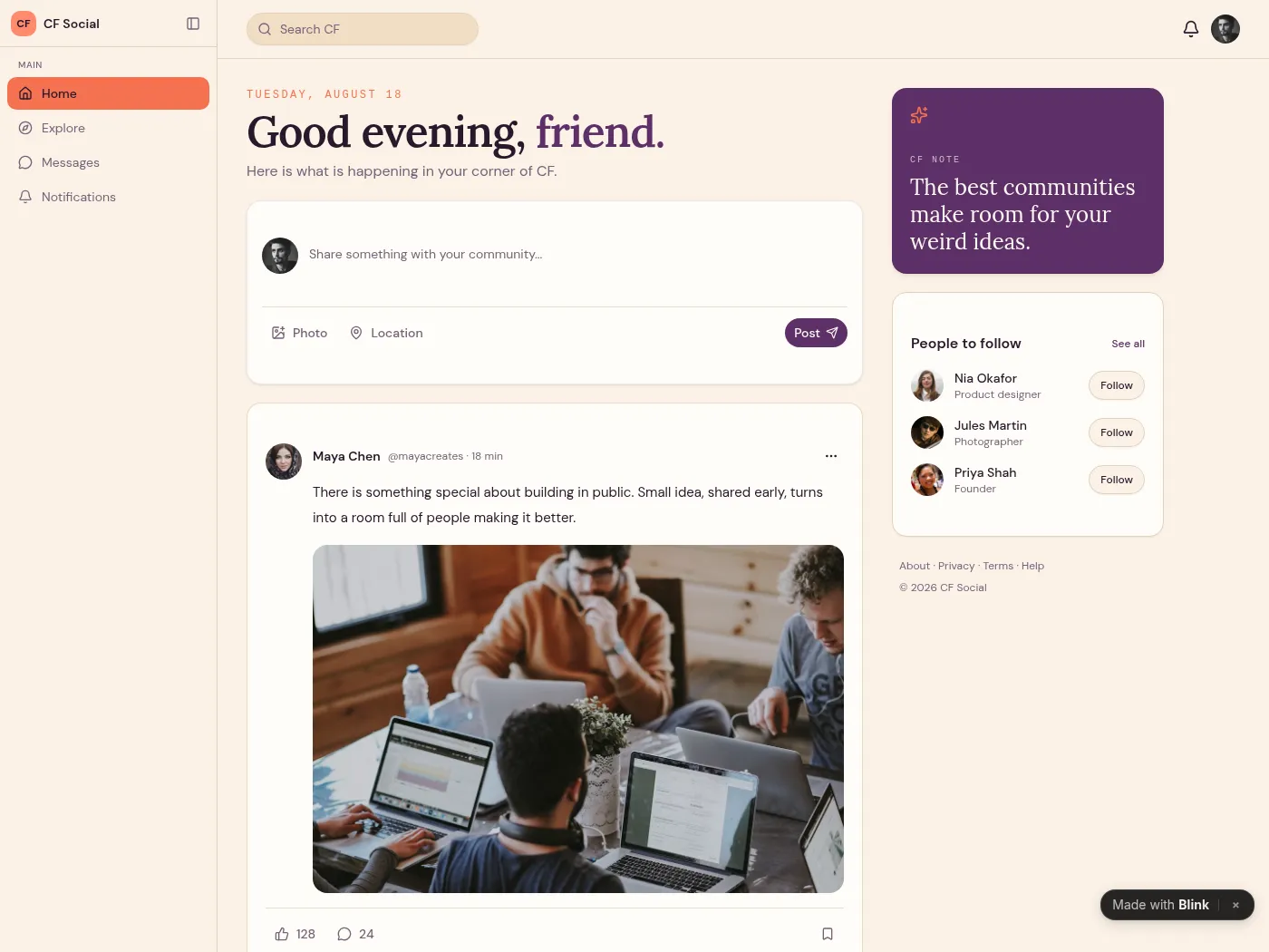 CF Social Network