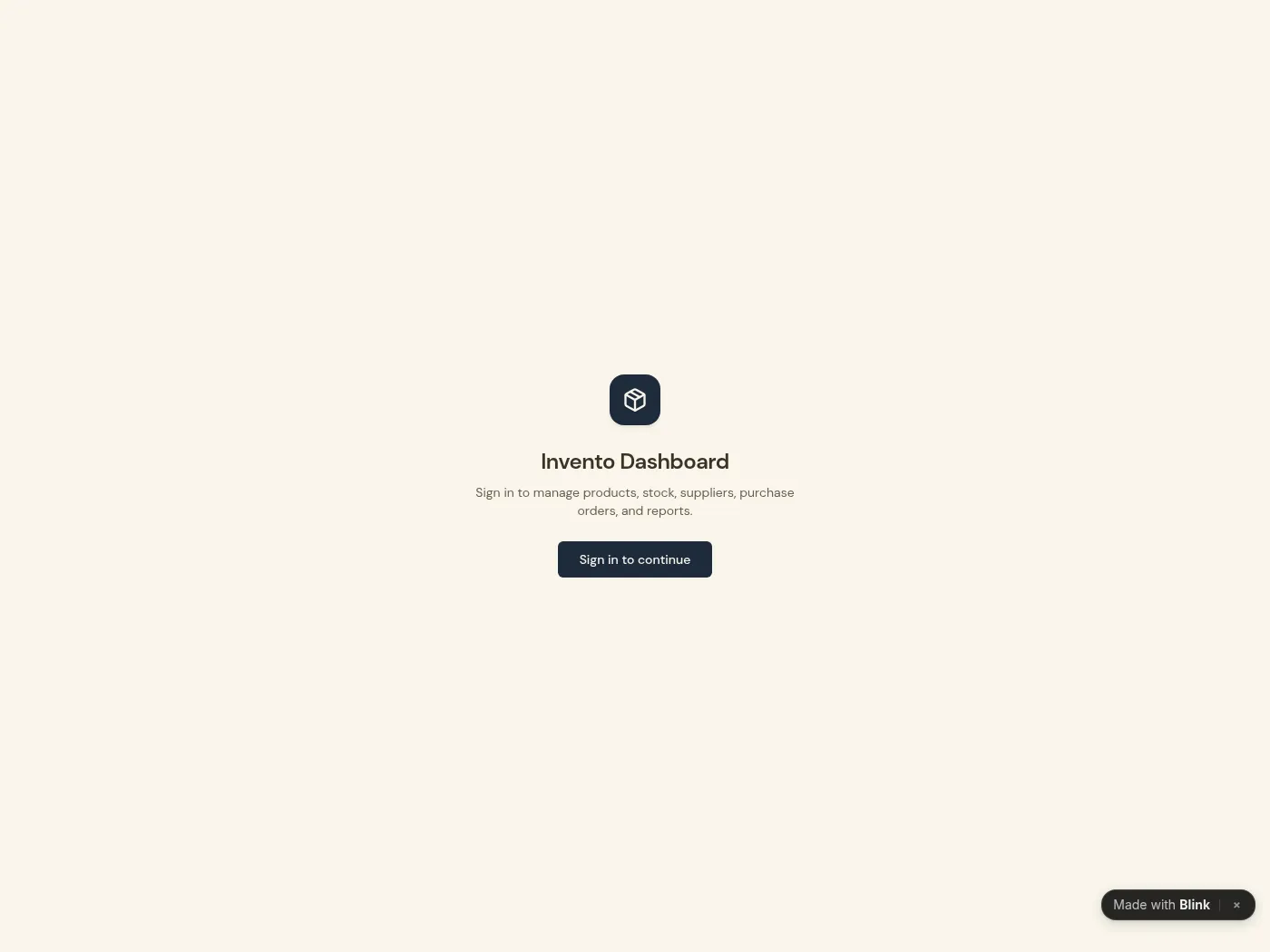 Invento Dashboard