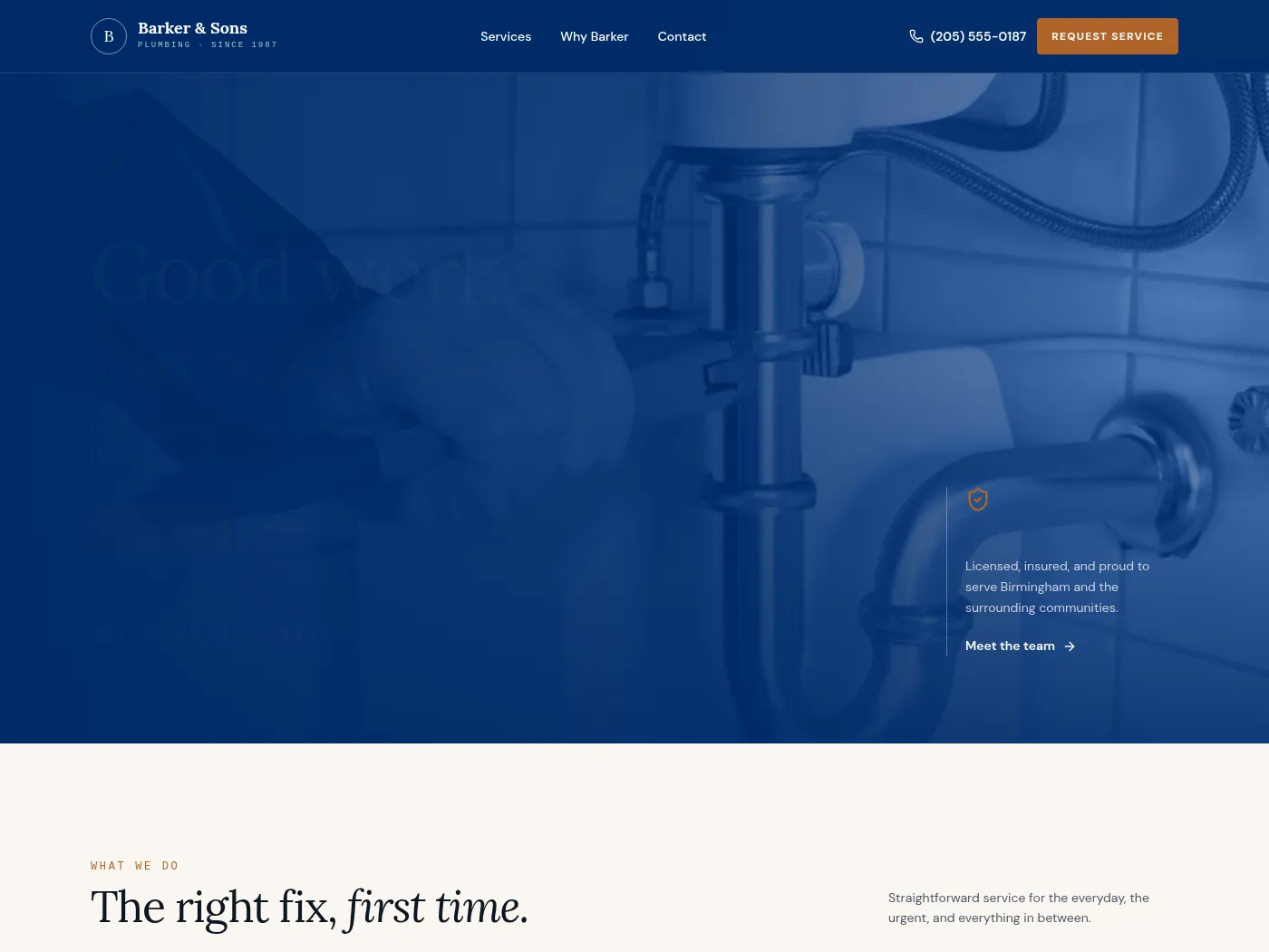 Pure Photo Plumbing Website