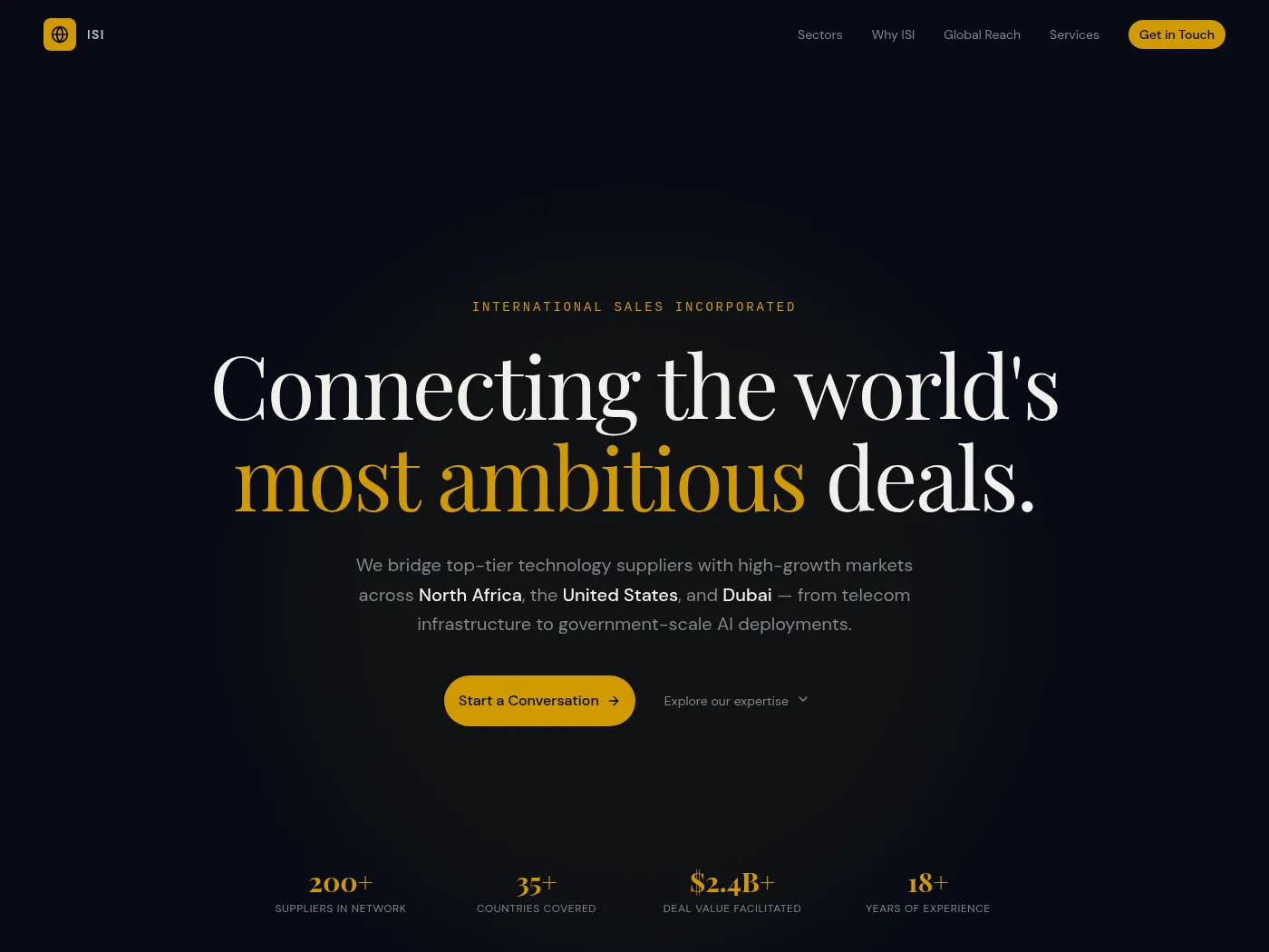 Intl Sales Corp Website