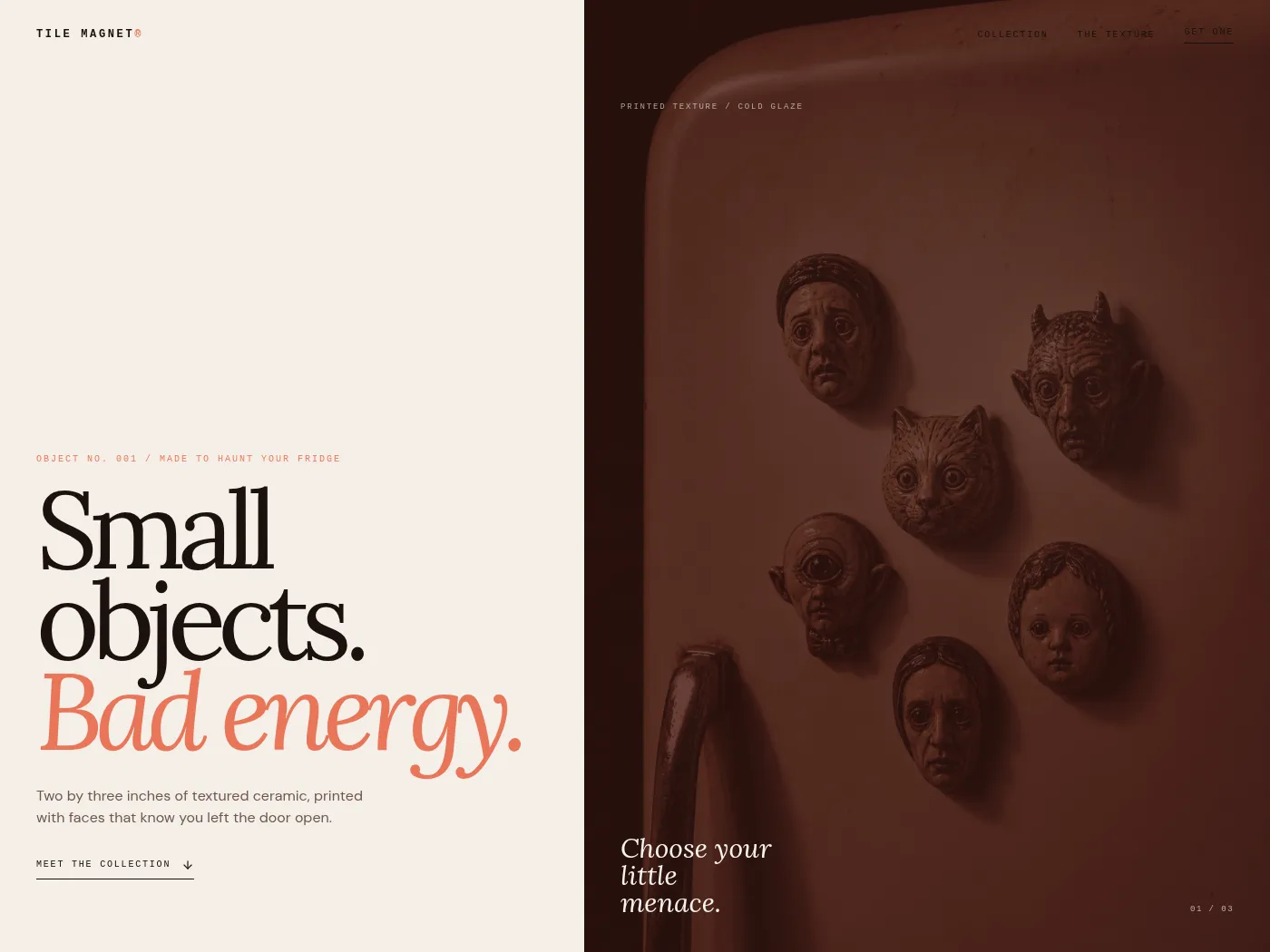 Scary Tile Magnet Page
