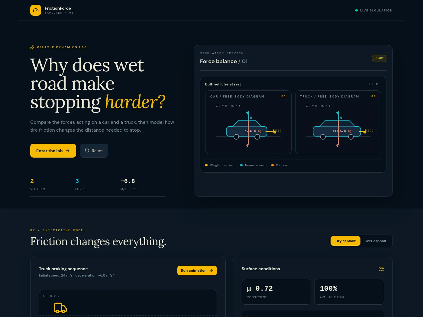 FrictionForce Explorer