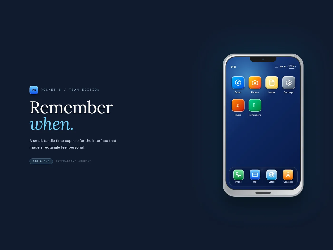 Retro iOS 6 Web Experience