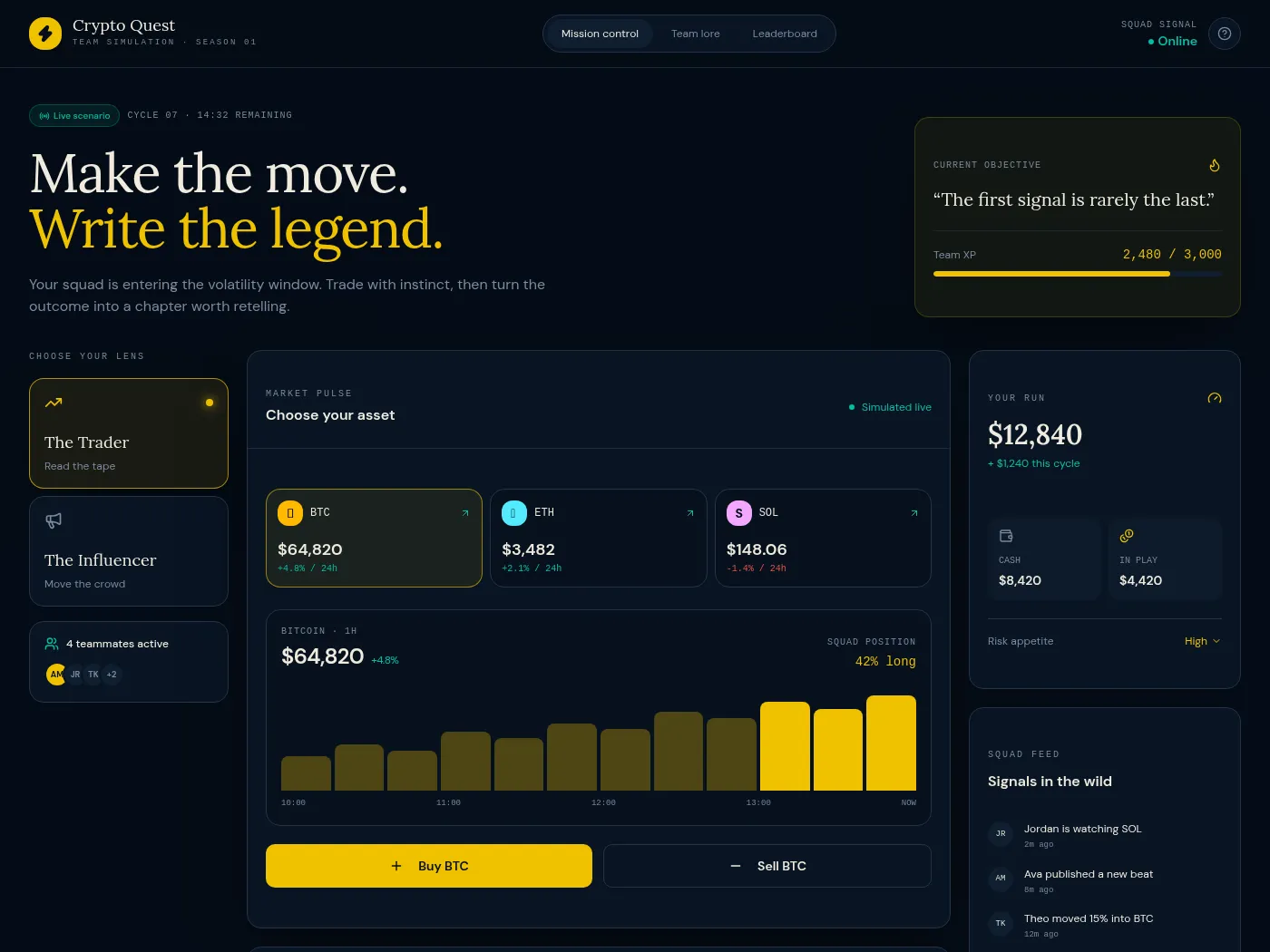 Crypto Quest Simulator