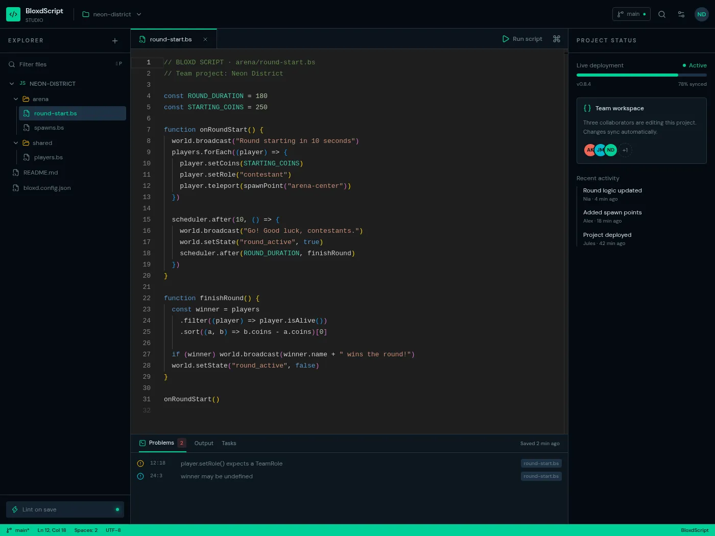 BloxdScript Editor