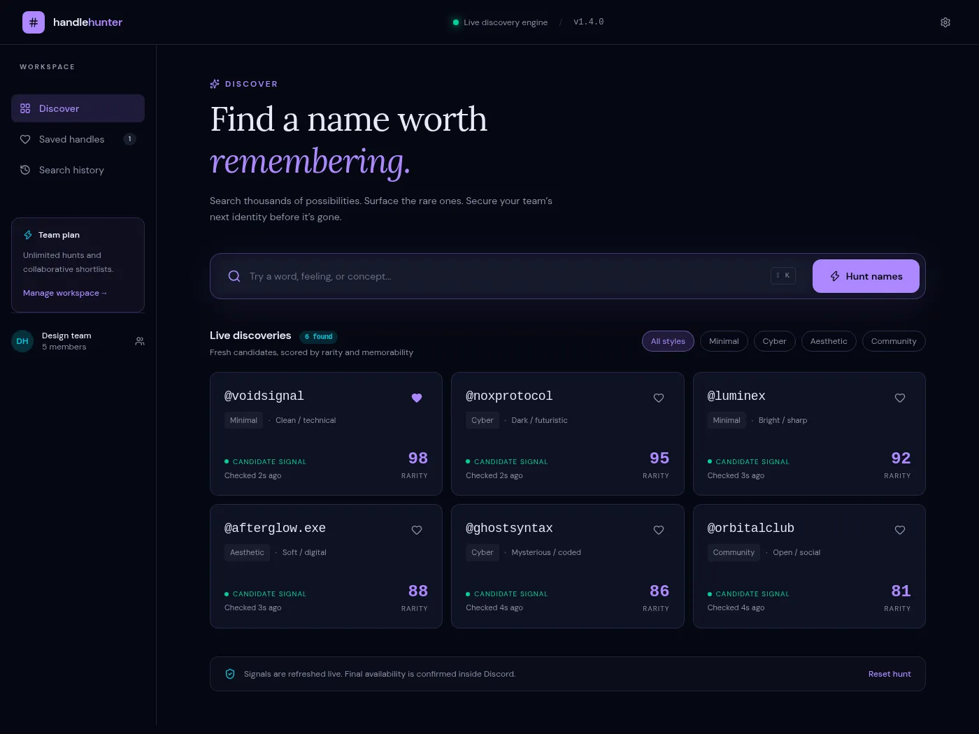Discord Handle Hunter
