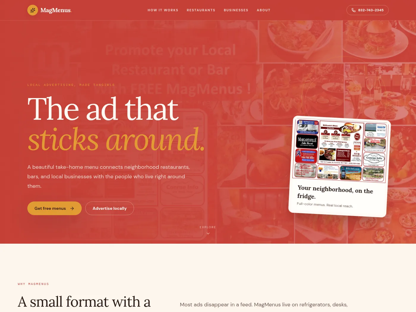 Menu Showcase Site