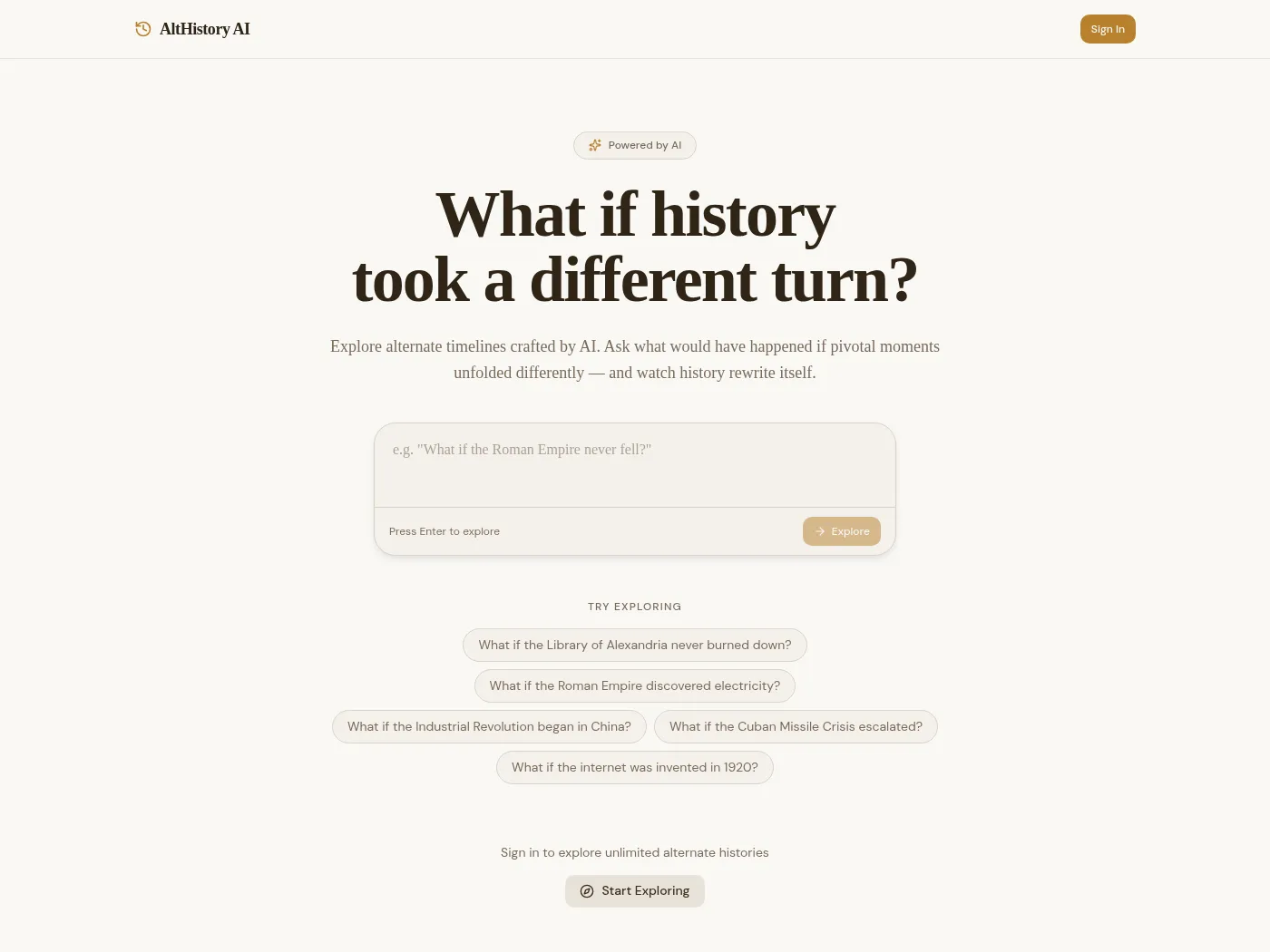 AltHistory AI Platform