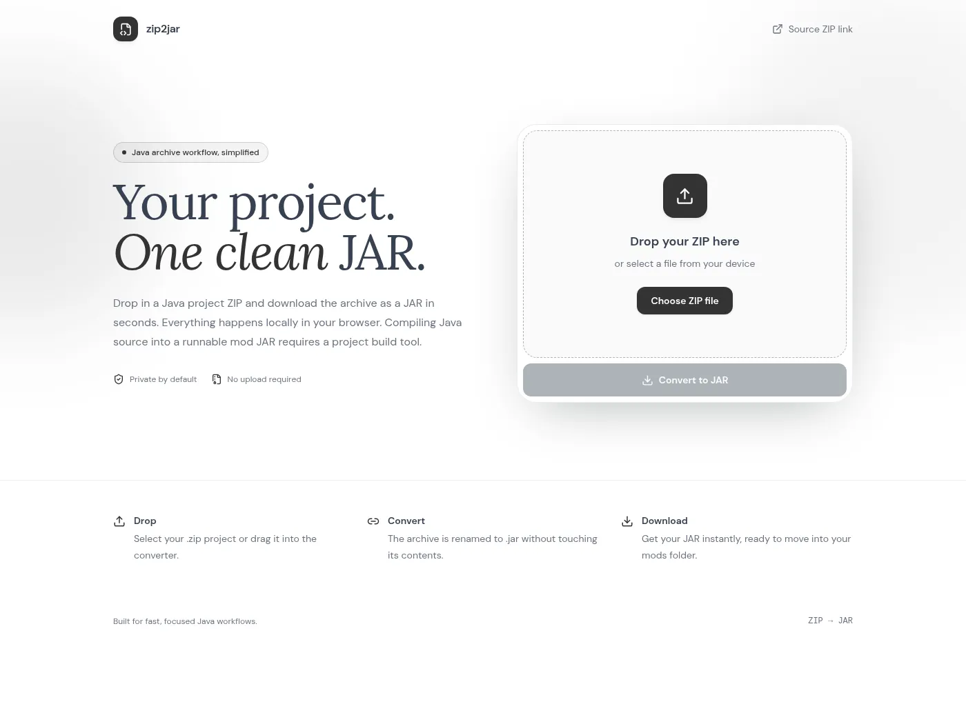 Zip2Jar Converter App