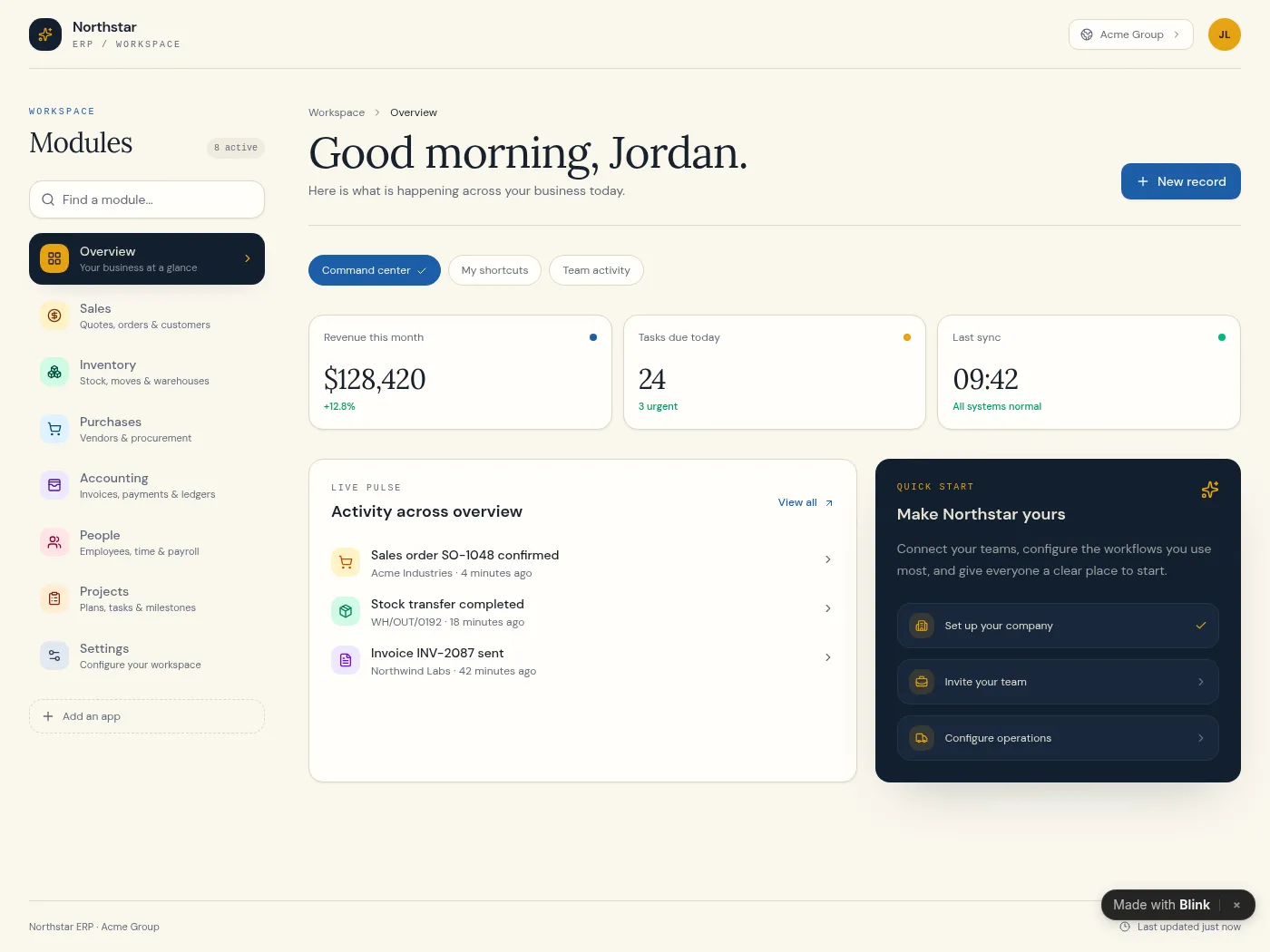 Modular ERP Suite