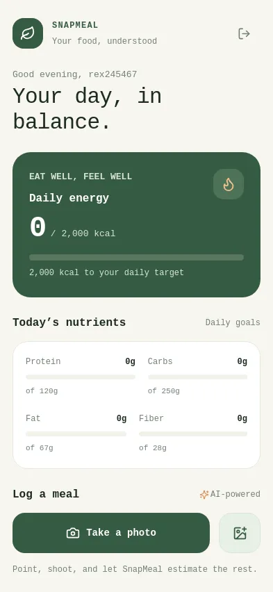 SnapMeal AI Tracker