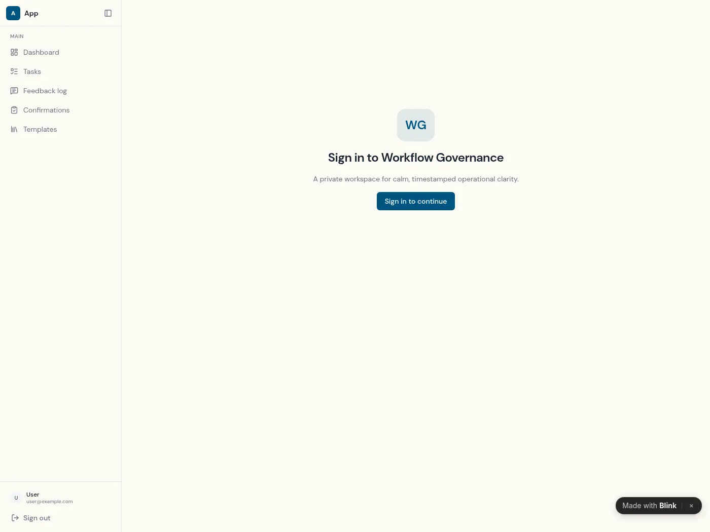 Workflow Governance Portal