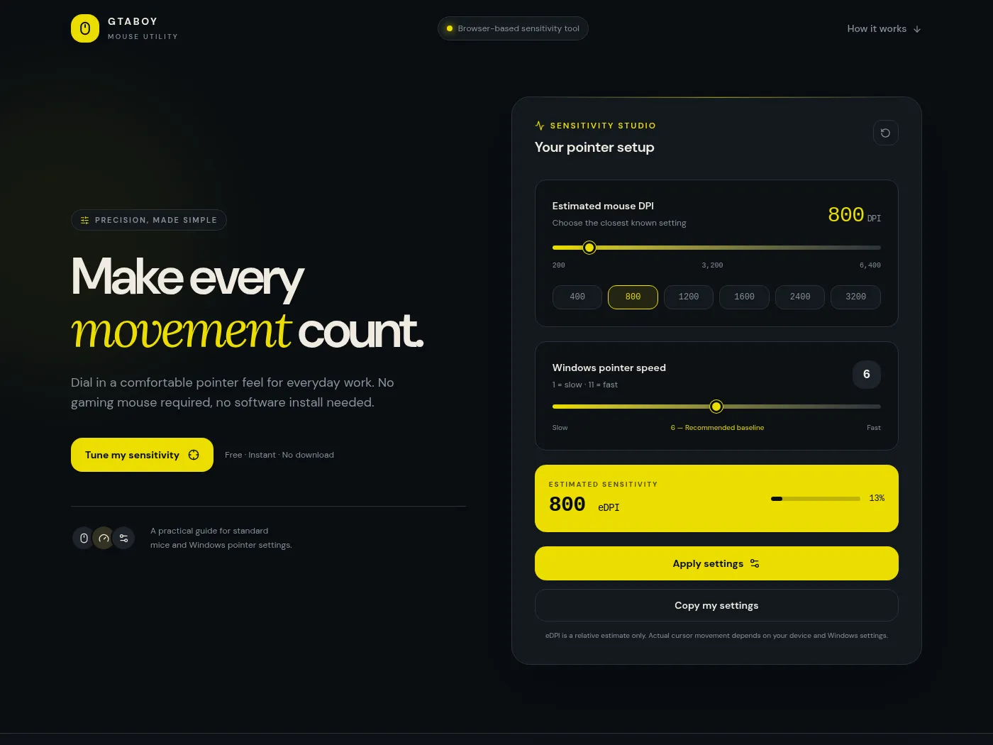 Gtaboy Mouse DPI Changer